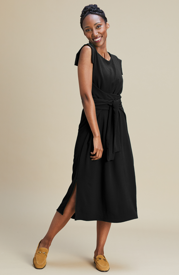 Beck Dress Summer Sleeve Less Mareth Colleen Black– MARETHCOLLEEN
