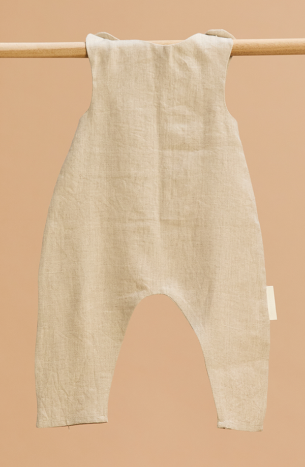 Blommie Jumpsuit Cream Natural Linen Kids– MARETHCOLLEEN