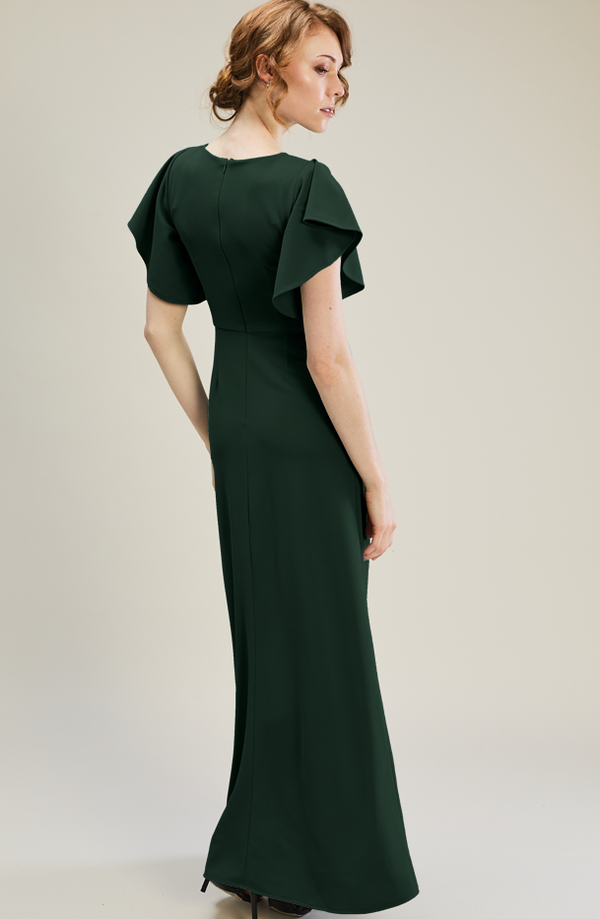 Daleen Dress Forest Green Stretch Evening– MARETHCOLLEEN