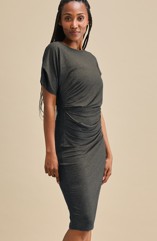 Elliot Dress Grey knee Length– MARETHCOLLEEN