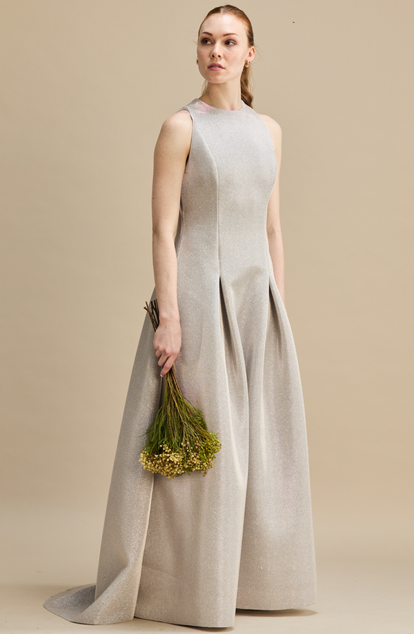 Izzy Dress South Africa Evening Dress Weddings White Silver– MARETHCOLLEEN